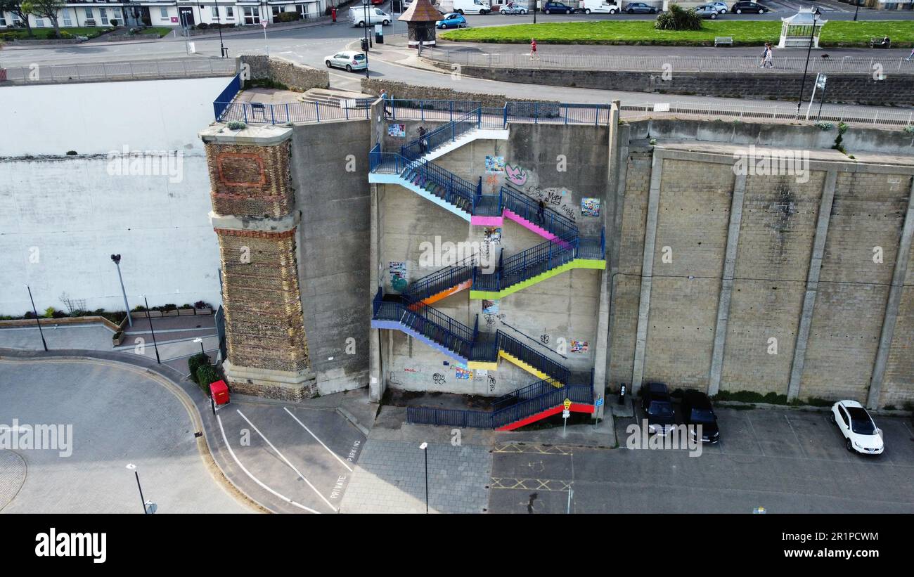 Ramsgate, United Kingdom - May 10, 2023: Aerial View of the Colourful ...