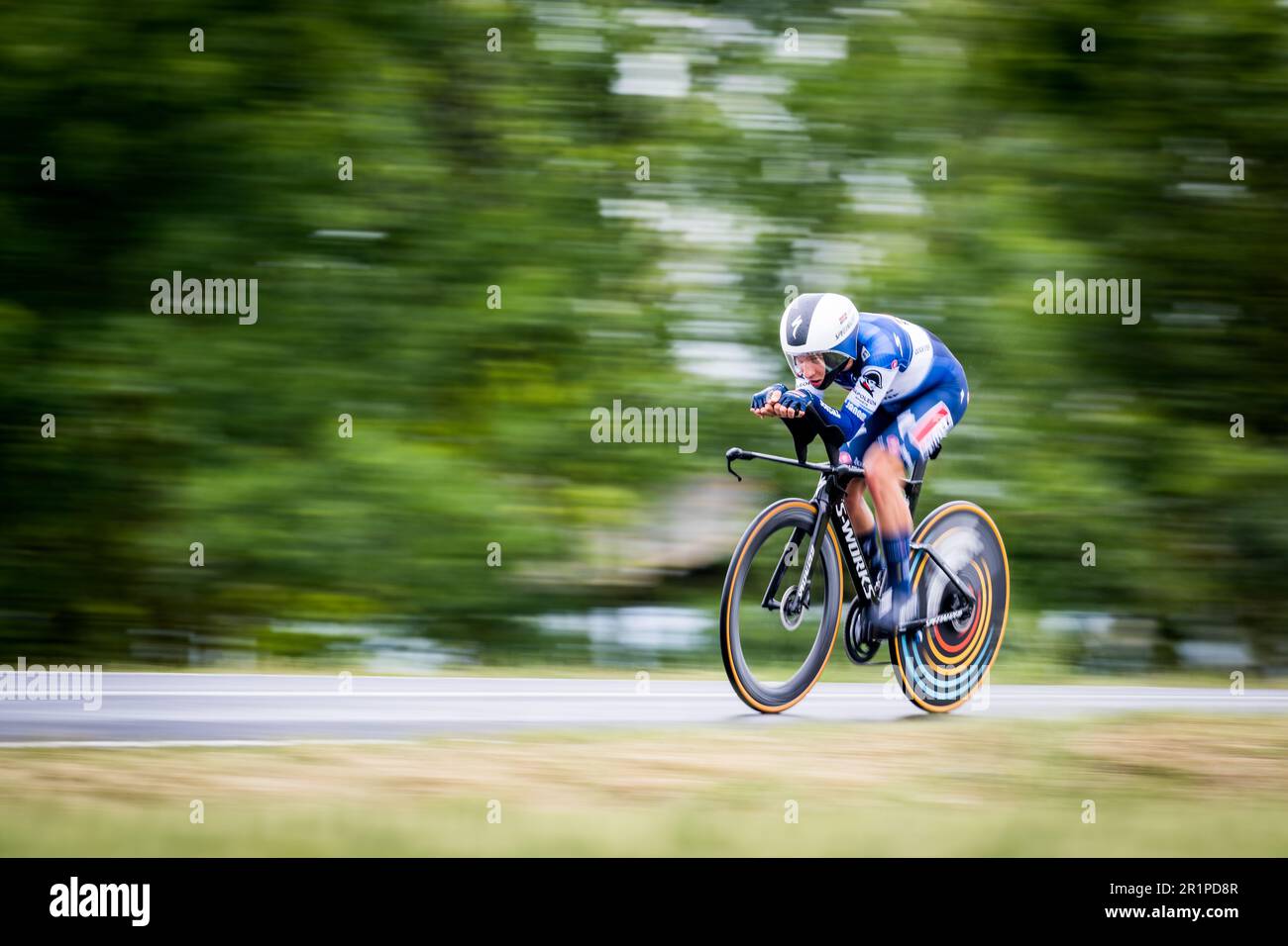 Cesena, Italy. 14th May, 2023. Belgian Ilan Van Wilder of Soudal Quick ...