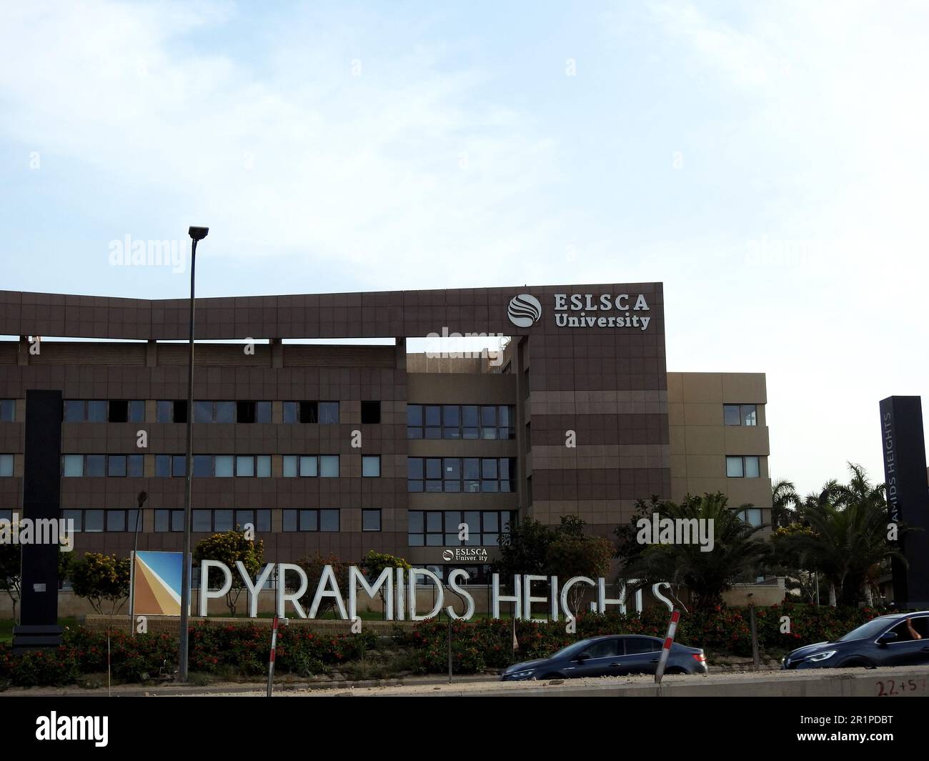 Giza, Egypt, May 4 2023: ESLSCA University campus in Alexandria desert ...