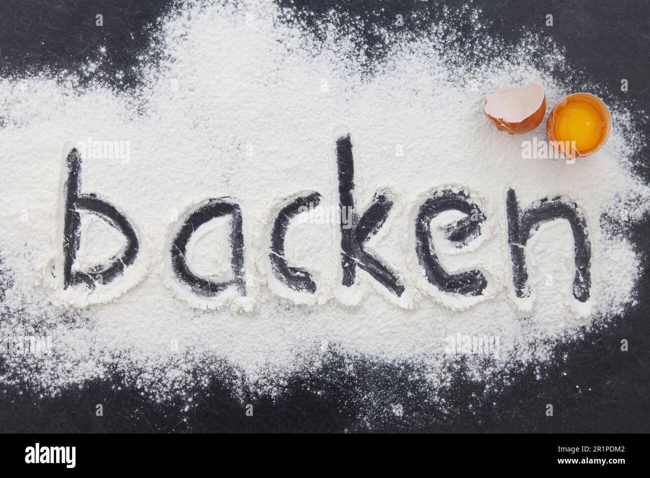 Baking, Still life, Word, Flour, egg Stock Photo - Alamy
