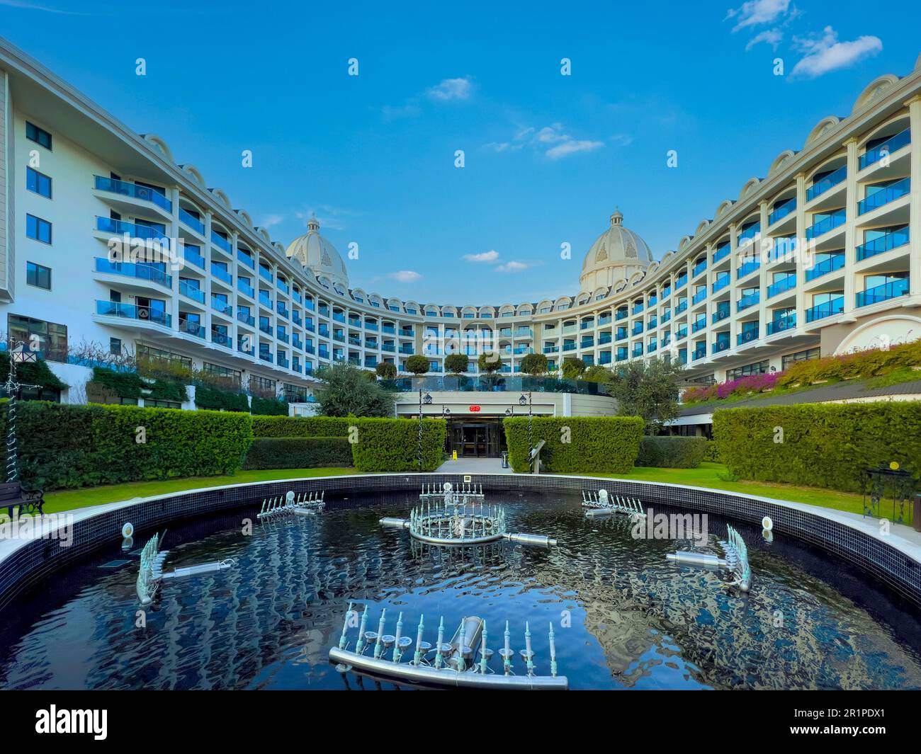Christmas atmosphere in a hotel complex on Lara Beach, Lara, Antalya ...