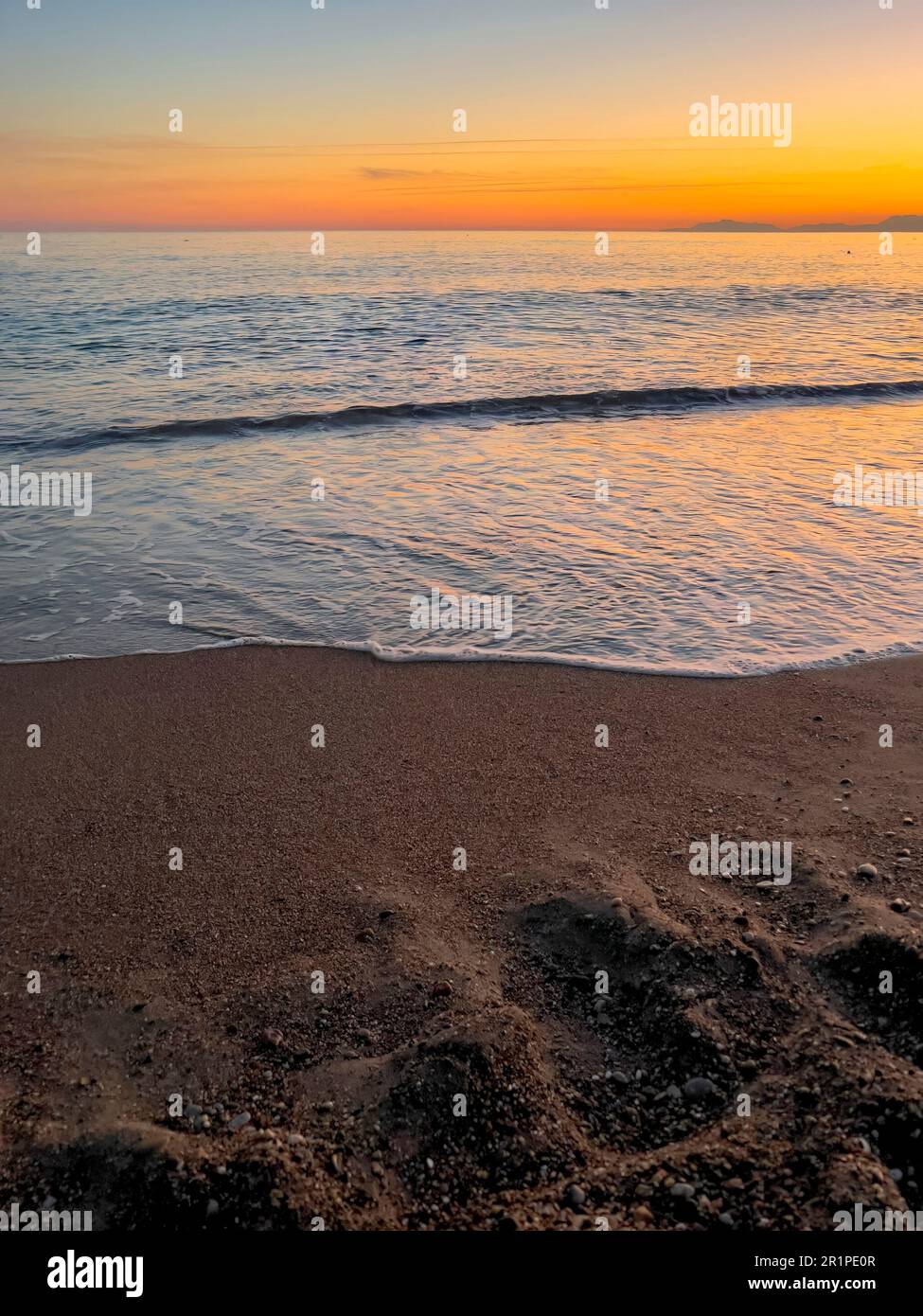 Sunset at Lara Beach, Lara, Antalya, Turkey Stock Photo - Alamy