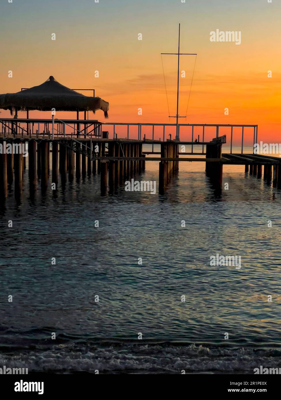 Sunset at Lara Beach, Lara, Antalya, Turkey Stock Photo - Alamy
