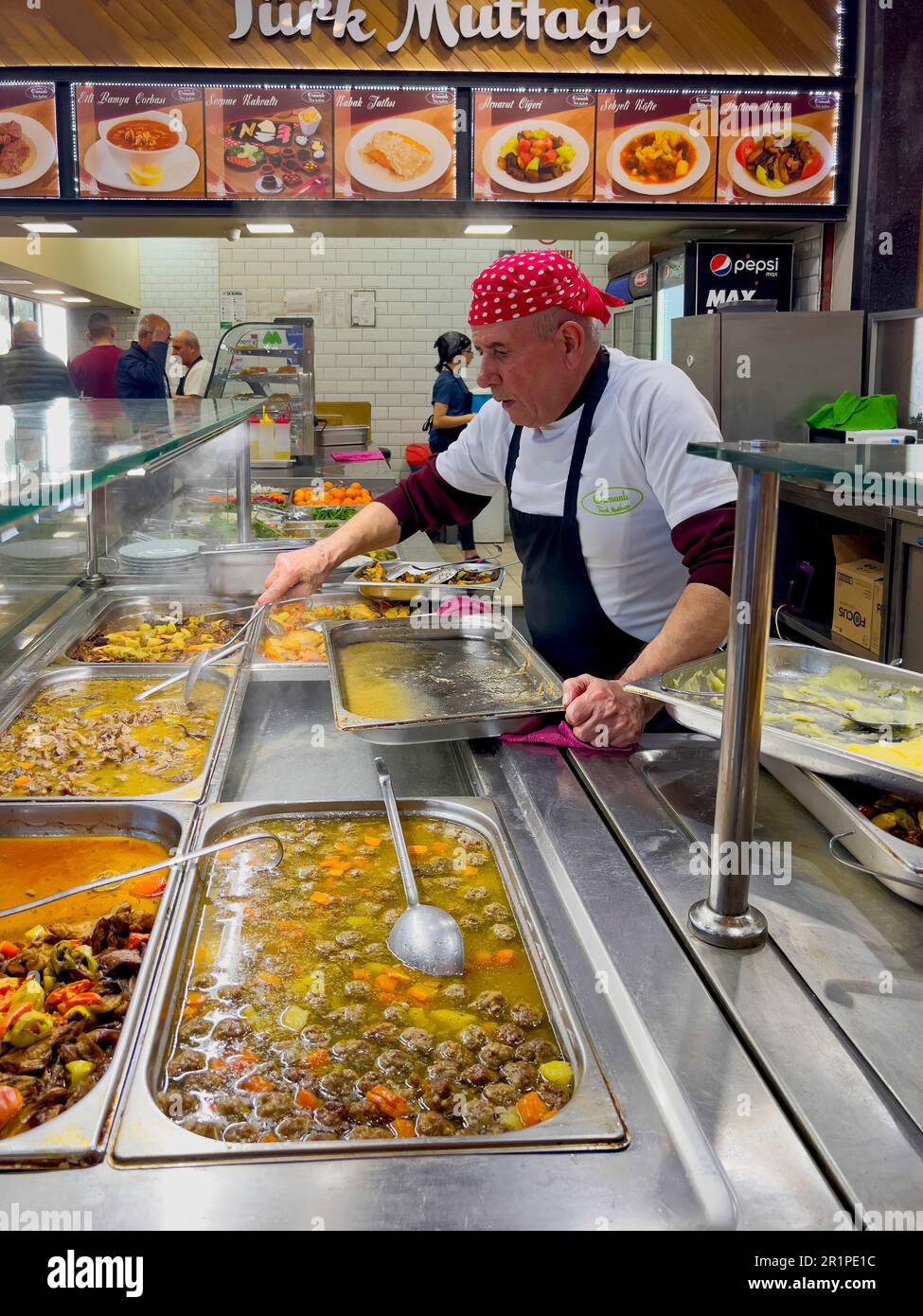 Traditional food, snack in Mall of Antalya, shopping mall, Antalya ...