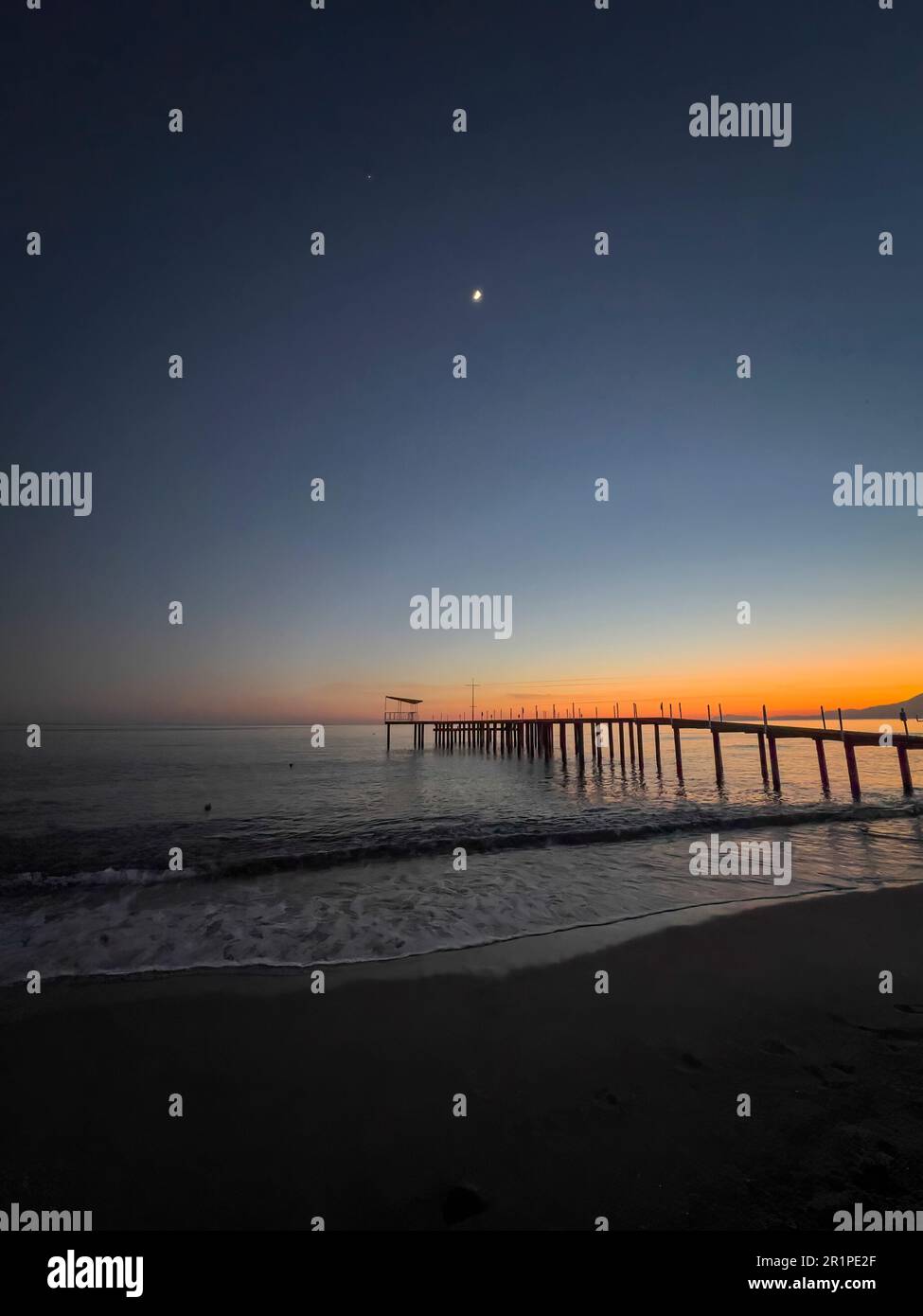 Sunset at Lara Beach, Lara, Antalya, Turkey Stock Photo - Alamy
