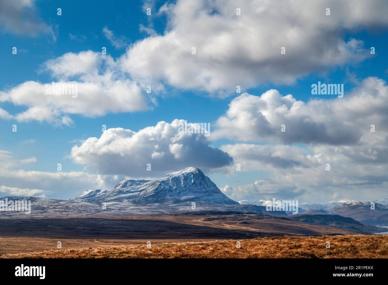 Ben Hope seen from the NC500 above Tongue in Sutherland, Scotland Stock Photo - Alamy