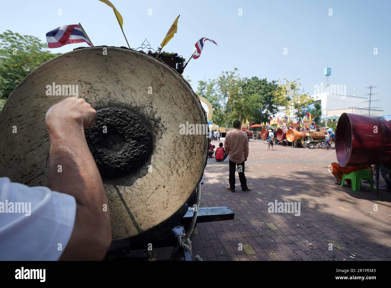 The Klong Luang or Lanna style big drum Contest at Phra That Festival ...