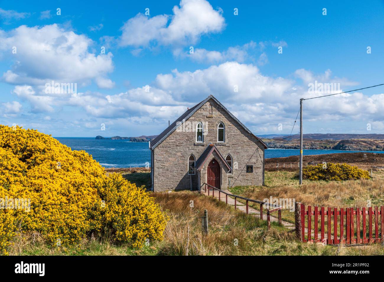 Melness Church of Scotland, Talamine, Sutherland, Scotland Stock Photo ...