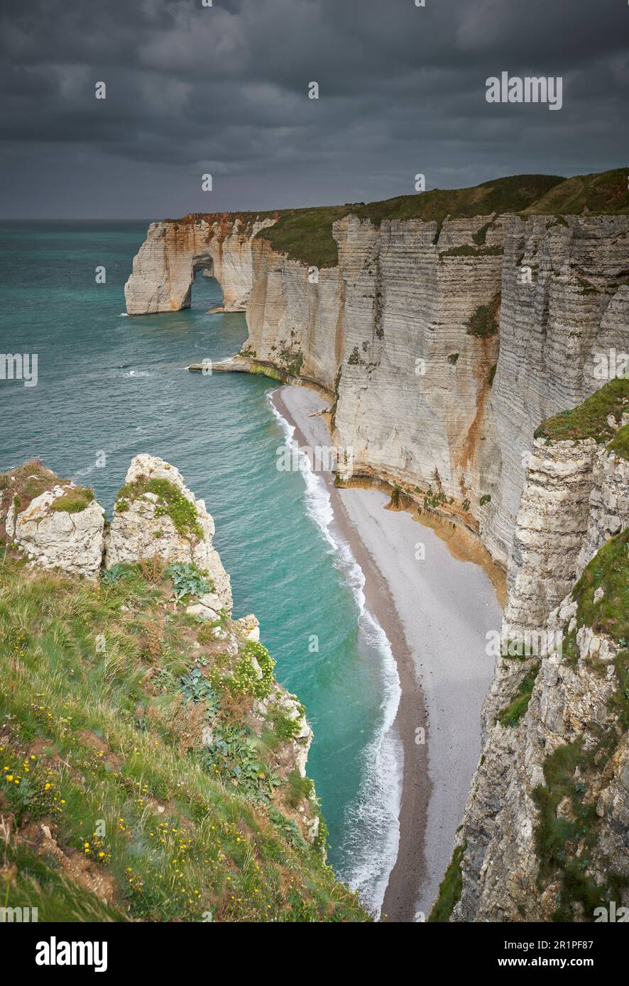 France, Normandy, cliffs of Etretat Stock Photo - Alamy