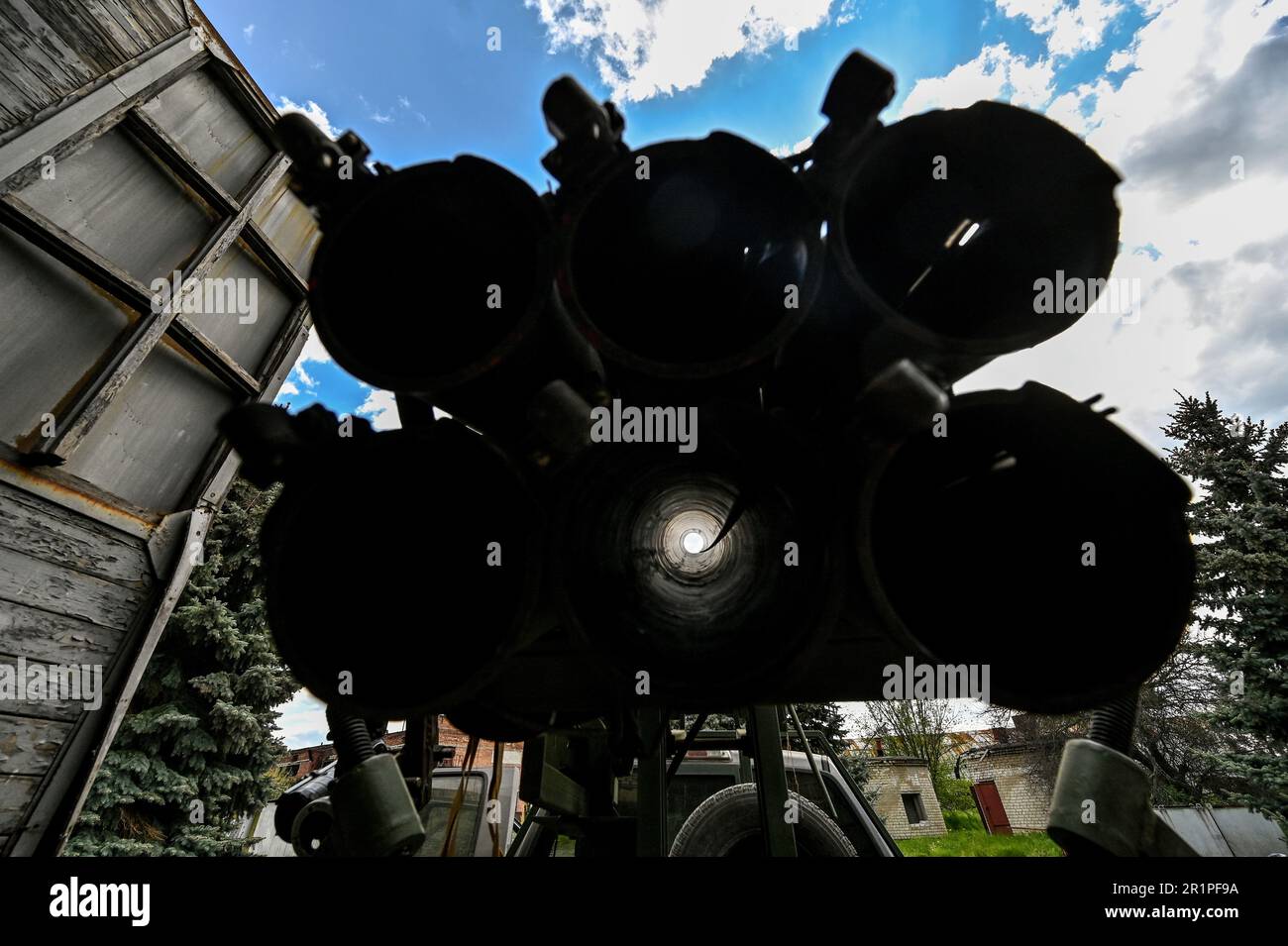 ZAPORIZHZHIA REGION, UKRAINE - MAY 12, 2023 - The Partizan portable ...