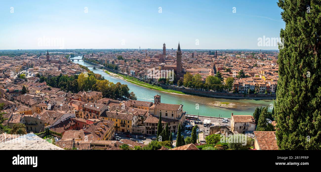 Scenic panoramic view from downtown verona hi-res stock photography and ...