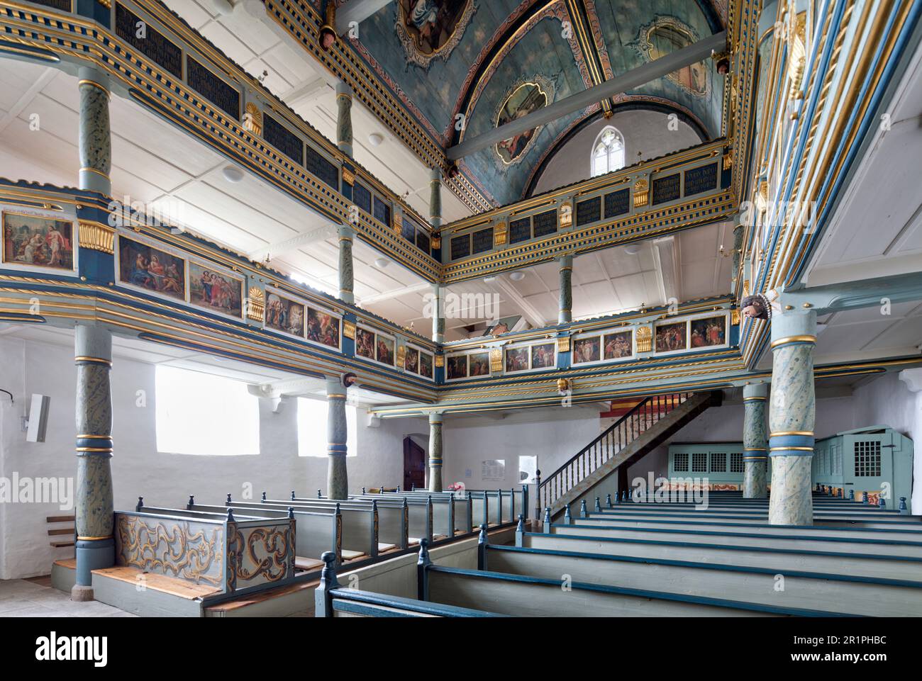 Church castle, St. John's Church, interior design, summer, Herpf ...