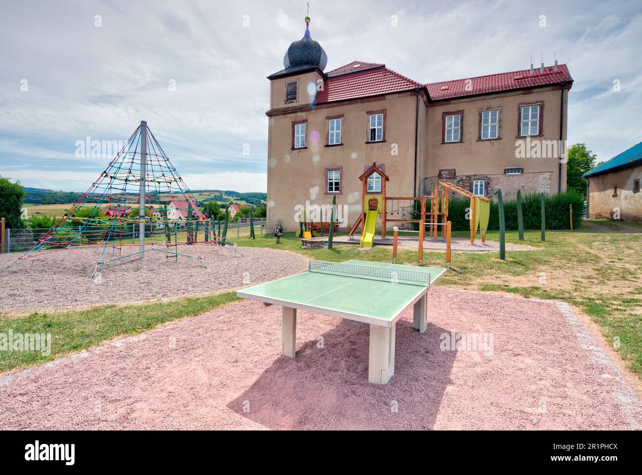 Playground, Propstei Zella, architecture, house facade, village view ...