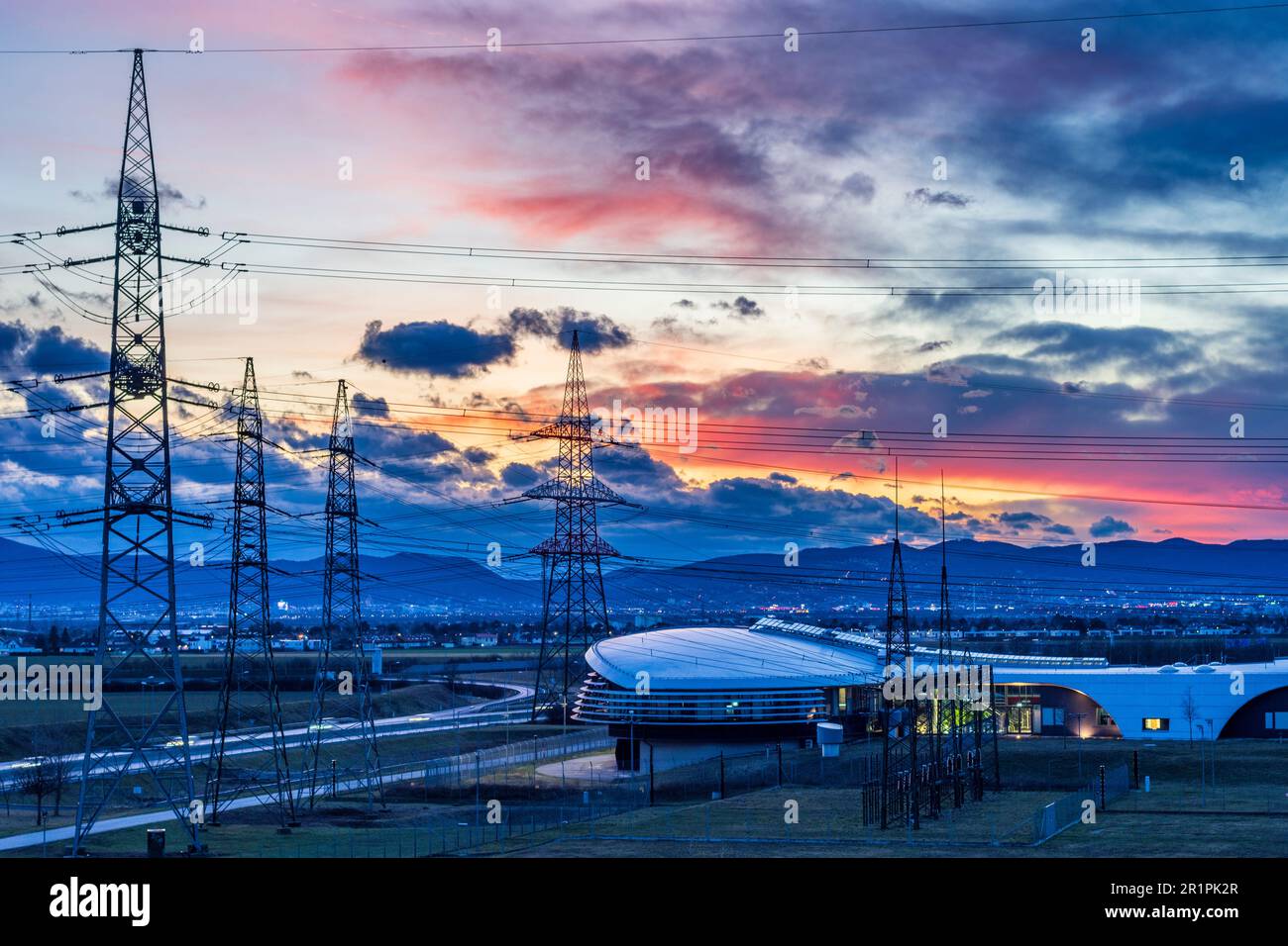 Night power substation hi-res stock photography and images - Alamy