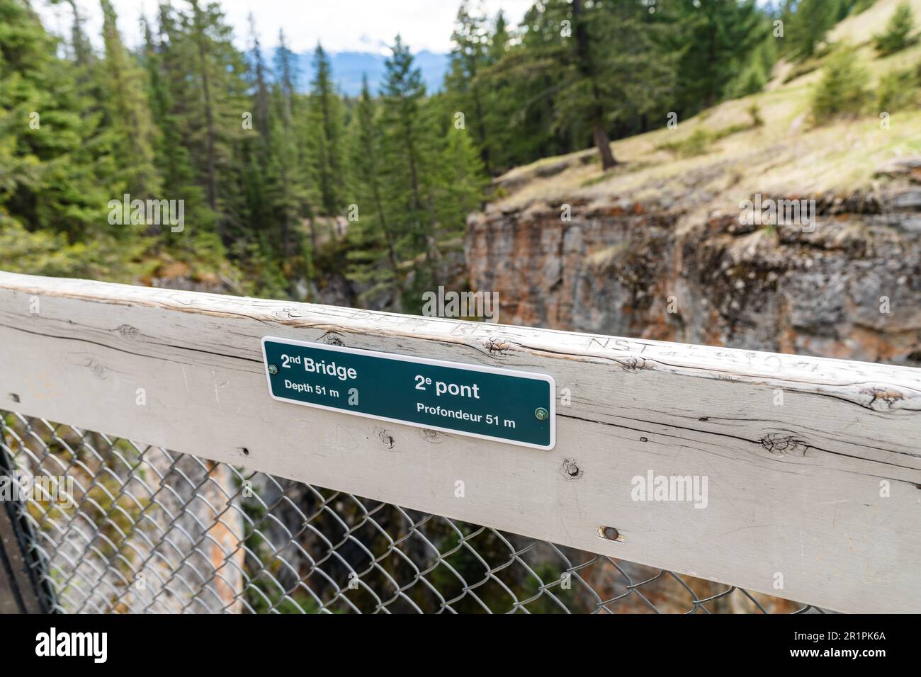 Maligne Canyon Second Bridge. Jasper National Park, Alberta, Canada ...