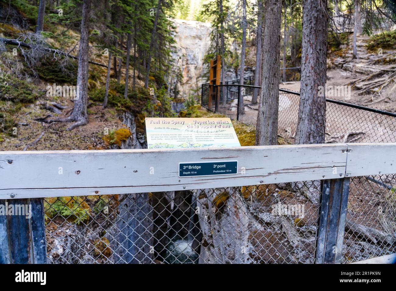Maligne Canyon Third Bridge. Jasper National Park, Alberta, Canada ...