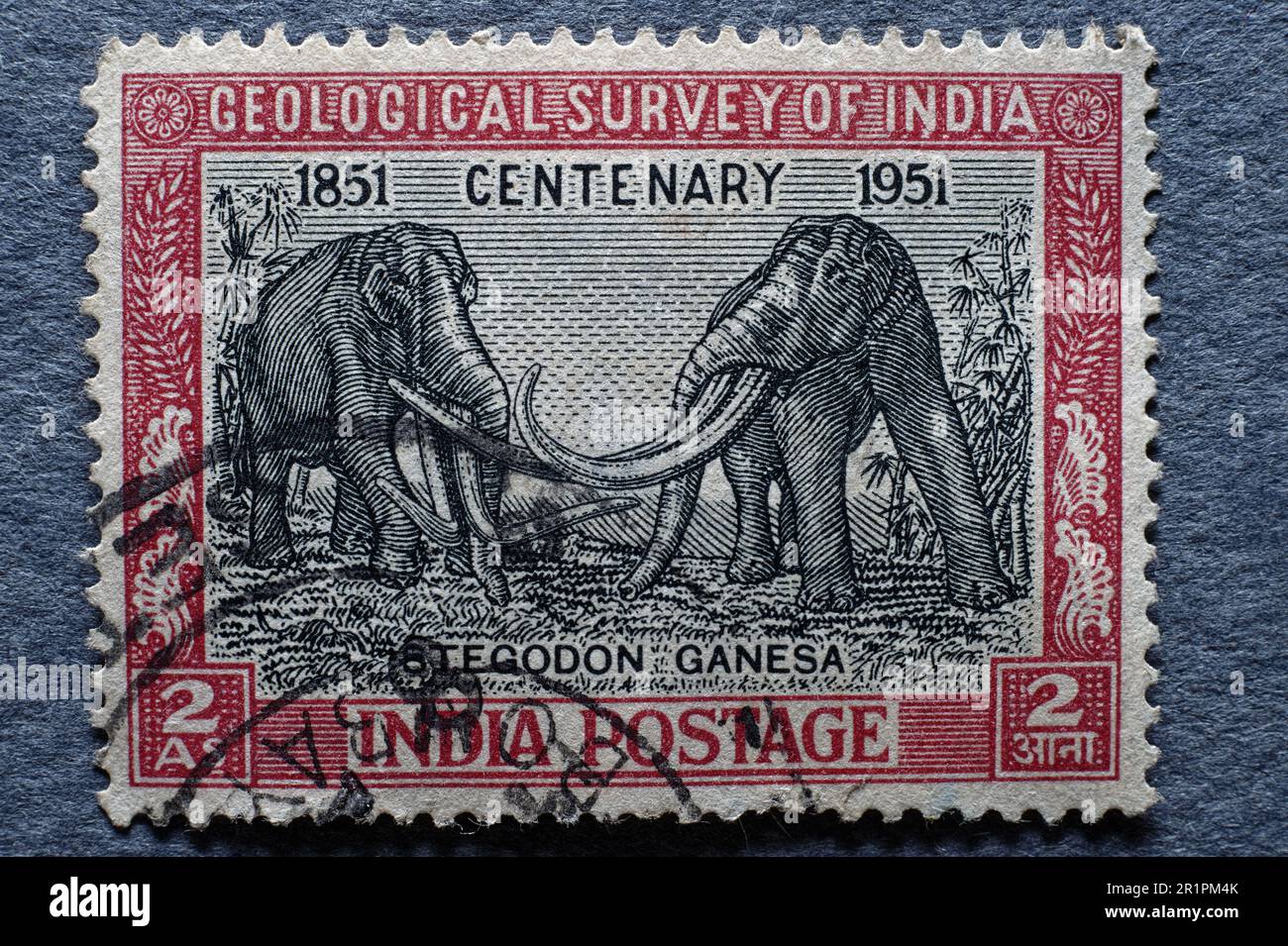09 25 2013 Vintage Postal Stamp of Geological Survey of India 1851 ...