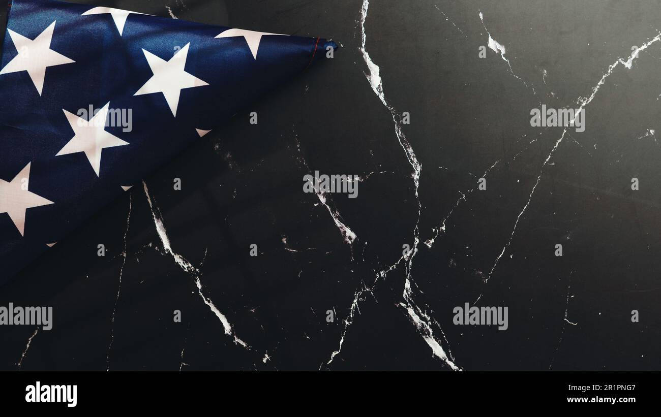 American Flag Folded Into A Triangle Stock Photo - Alamy