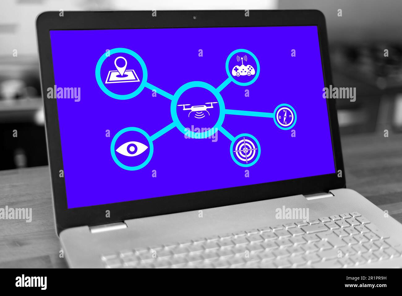 Laptop screen drone delivery hi-res stock photography and images - Alamy