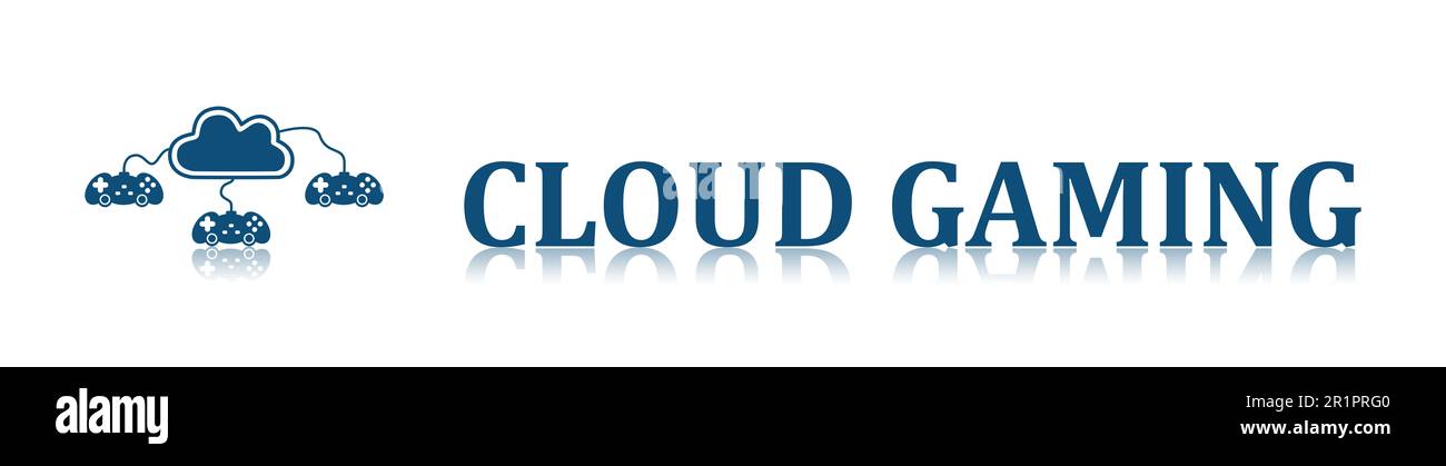 Illustration of a cloud gaming concept Stock Photo - Alamy