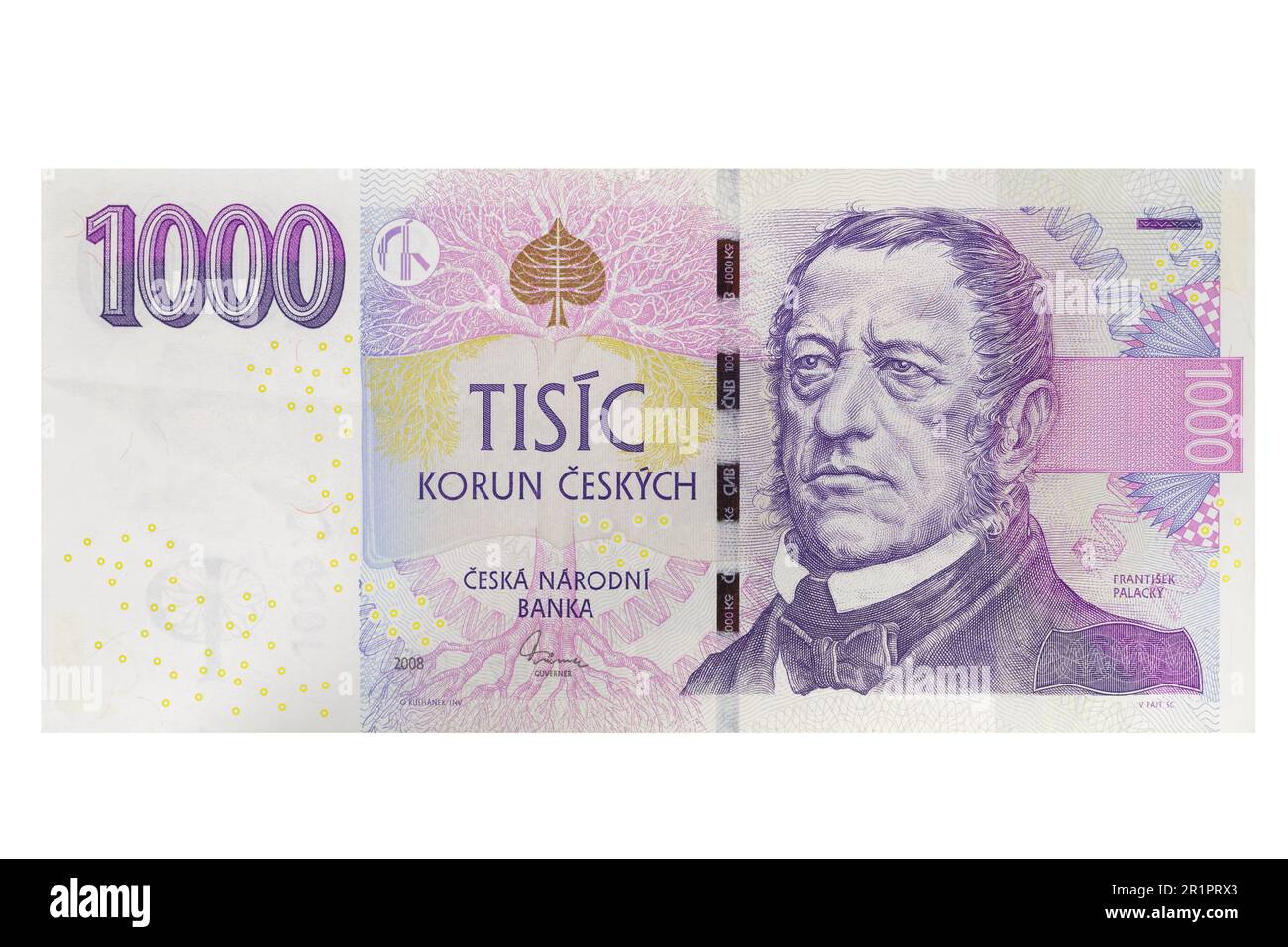 One thousand czech koruna banknote on a white background Stock Photo ...