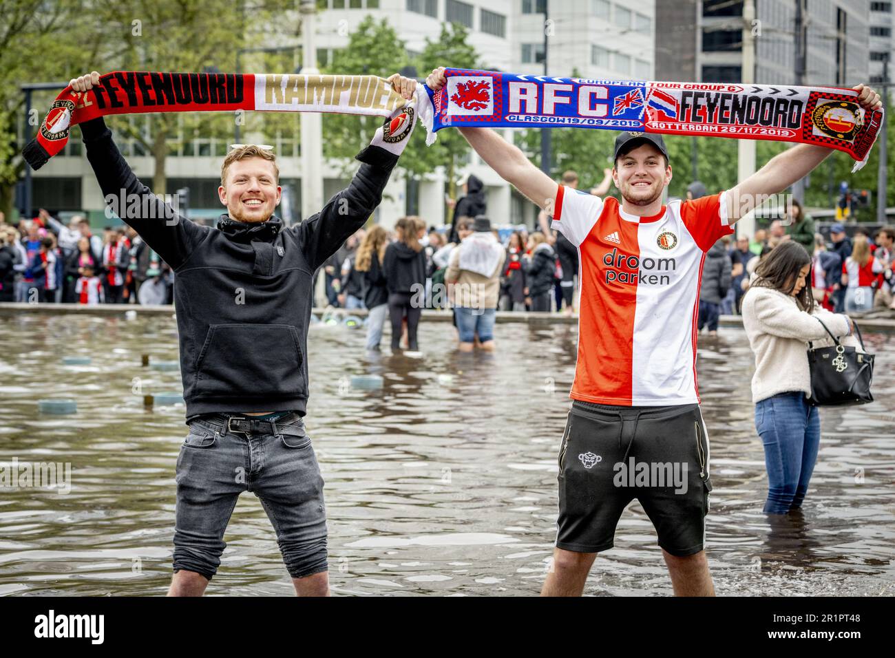 ROTTERDAM - Football fans on the hofplein after the ceremony. The ...