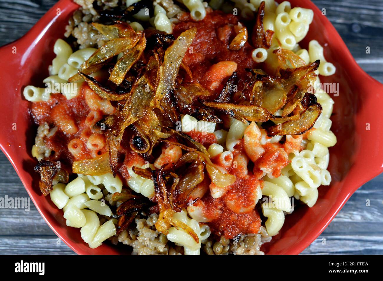 Egyptian cuisine, Koshary the national dish of Egypt and popular street ...