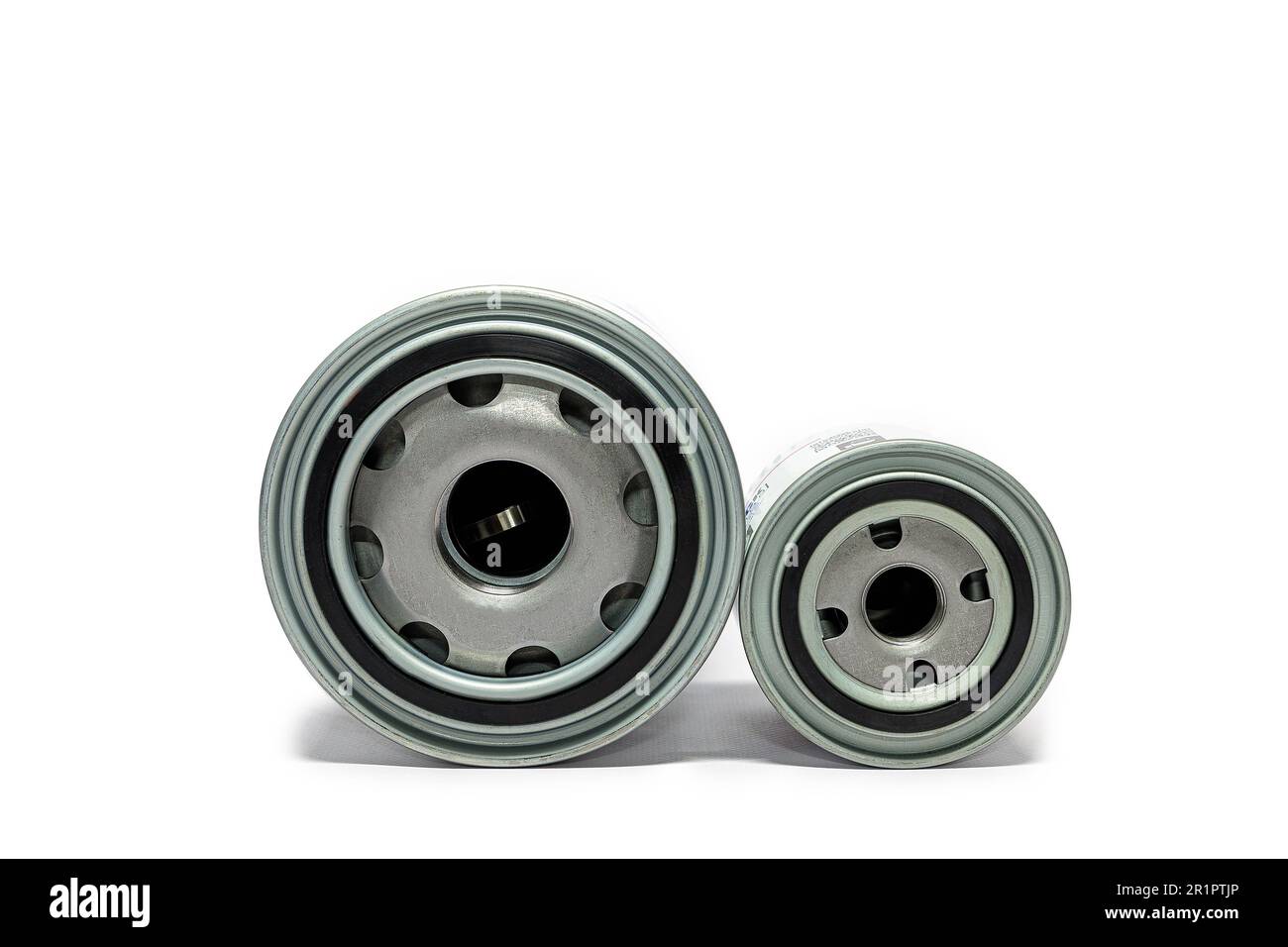 Oil filters for the compressor on a white background. High quality ...