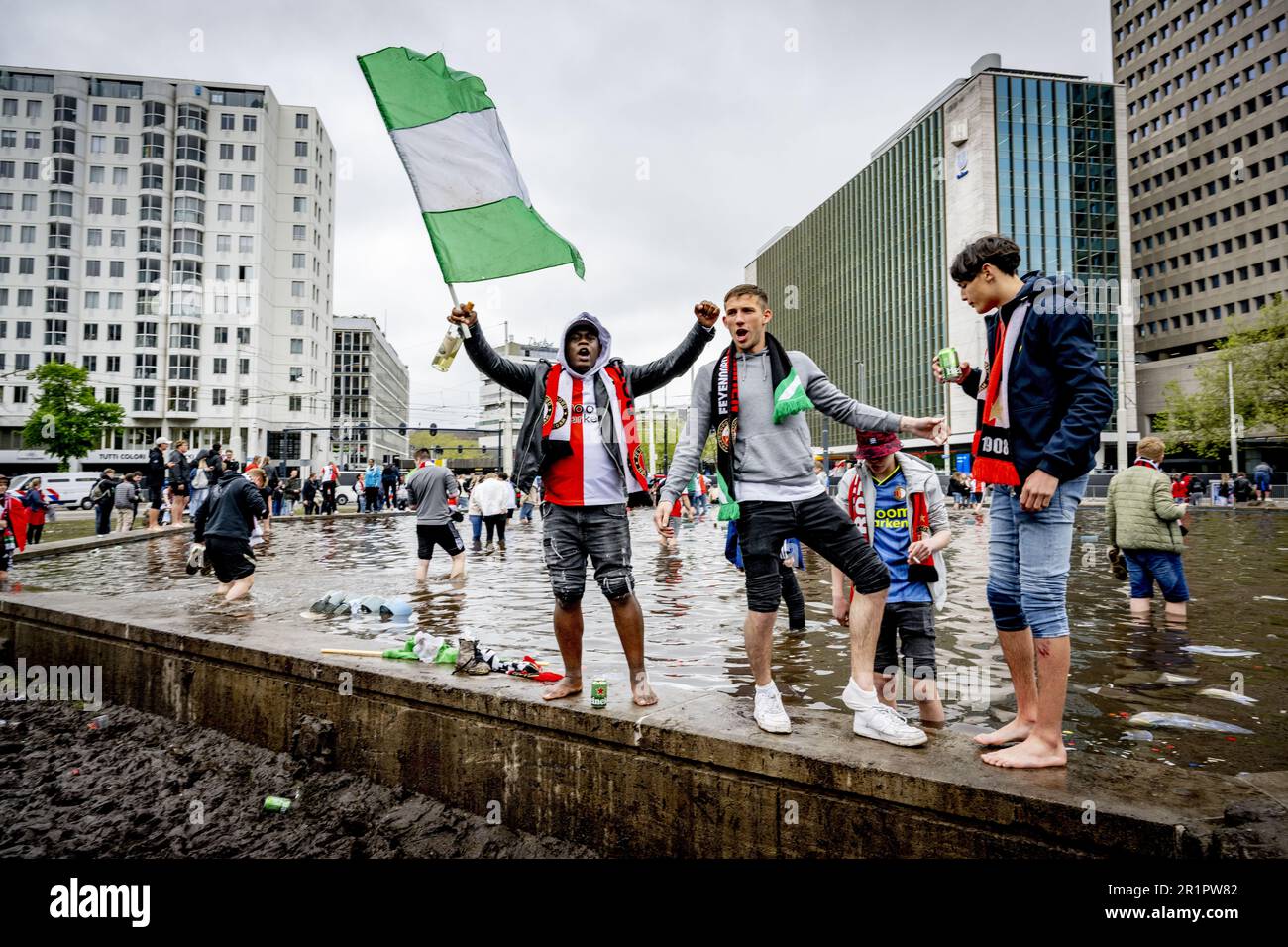 ROTTERDAM - Football fans on the hofplein after the ceremony. The ...