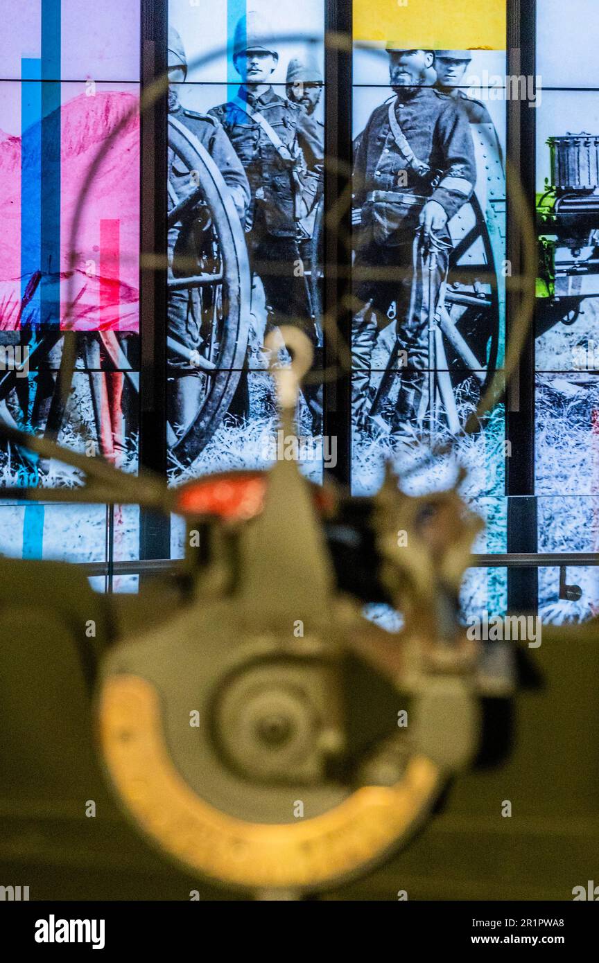 London, UK. 15th May, 2023. Installation of the Bofors gun in National ...