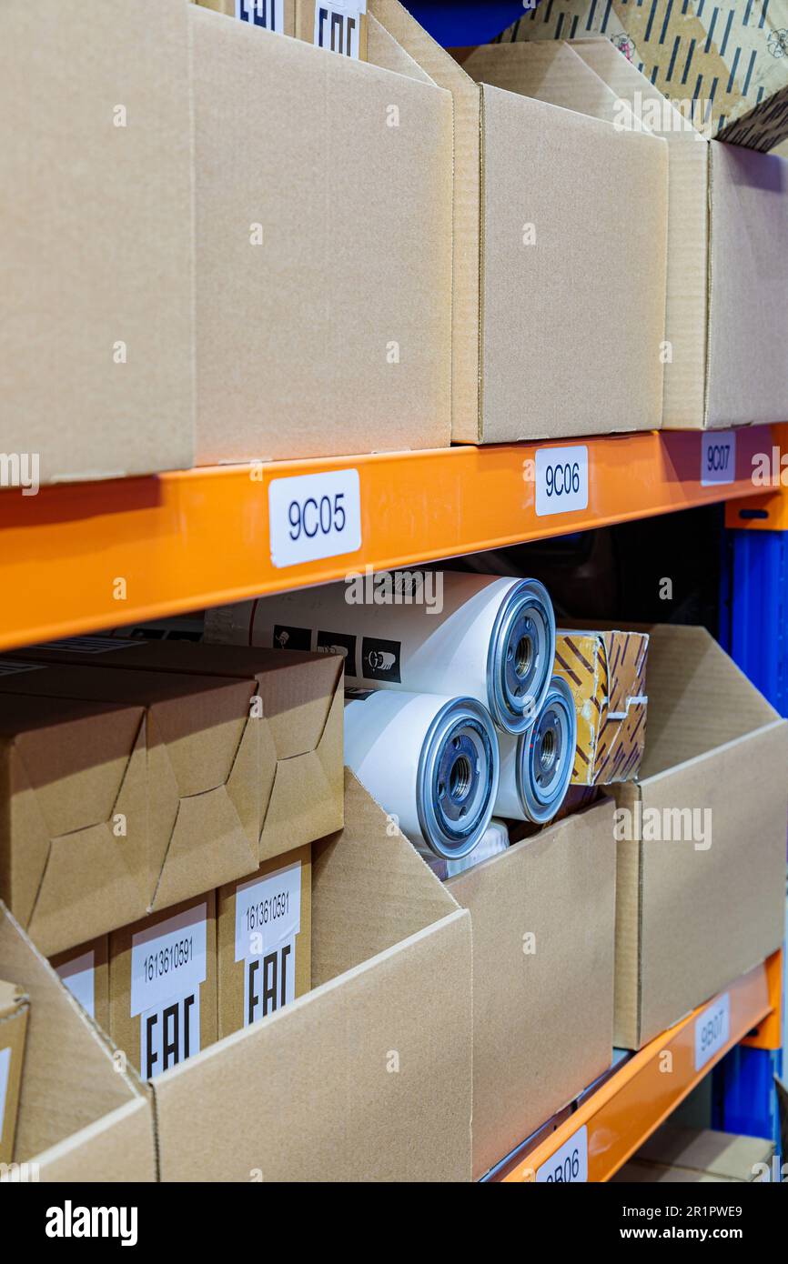 Warehouse storage racks boxes goods hi-res stock photography and images ...