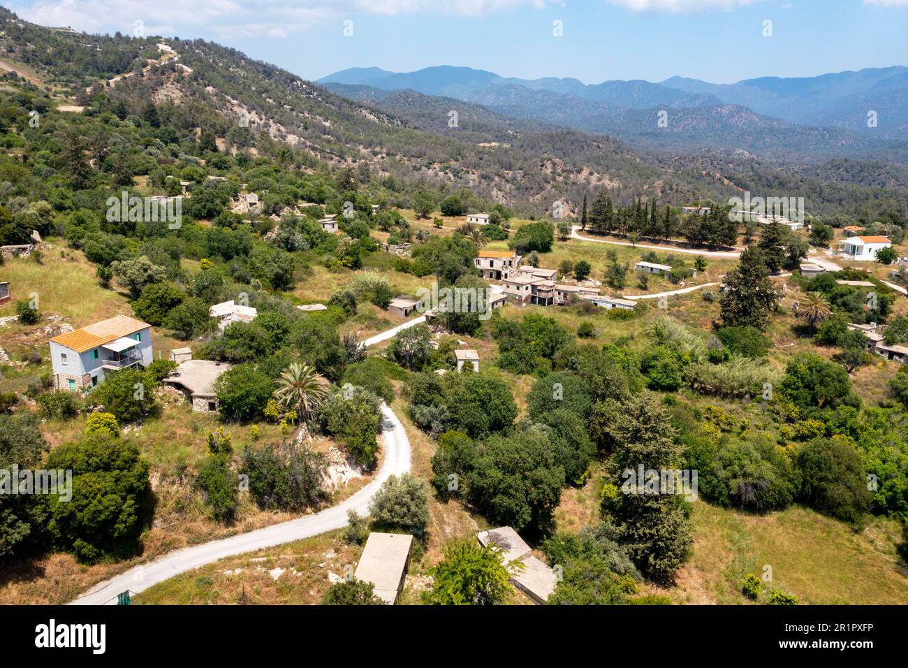 The mosque in the Turkish Cypriot village of Vretsia, Cyprus. The ...