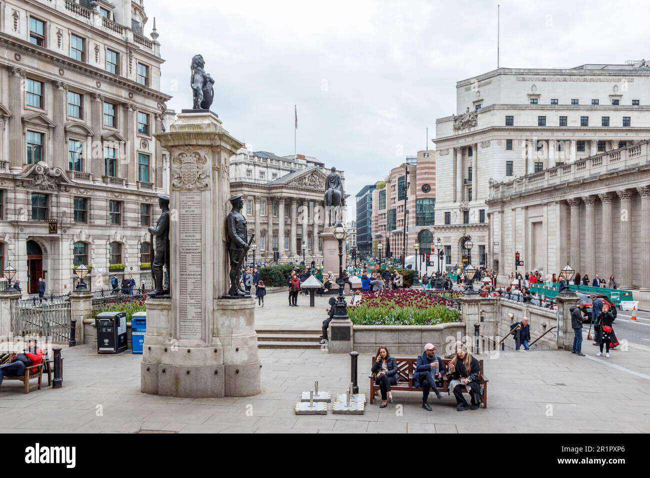 A view from the steps of the Royal Exchange, the London Troops War ...