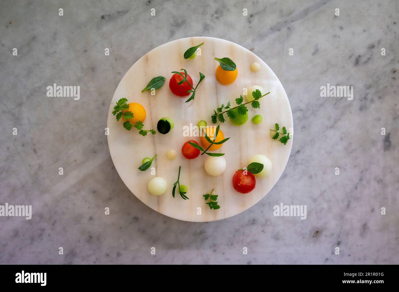 Pearls of marinated melons hi-res stock photography and images - Alamy