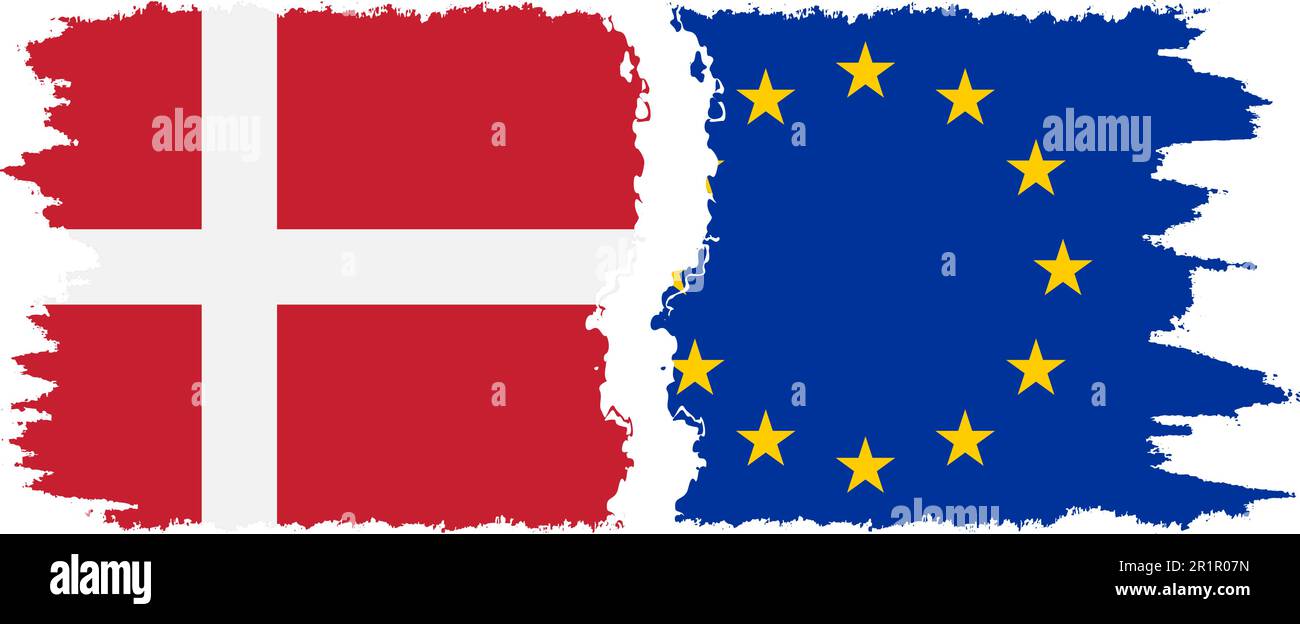 EU and Denmark grunge flags connection, vector Stock Vector Image & Art ...