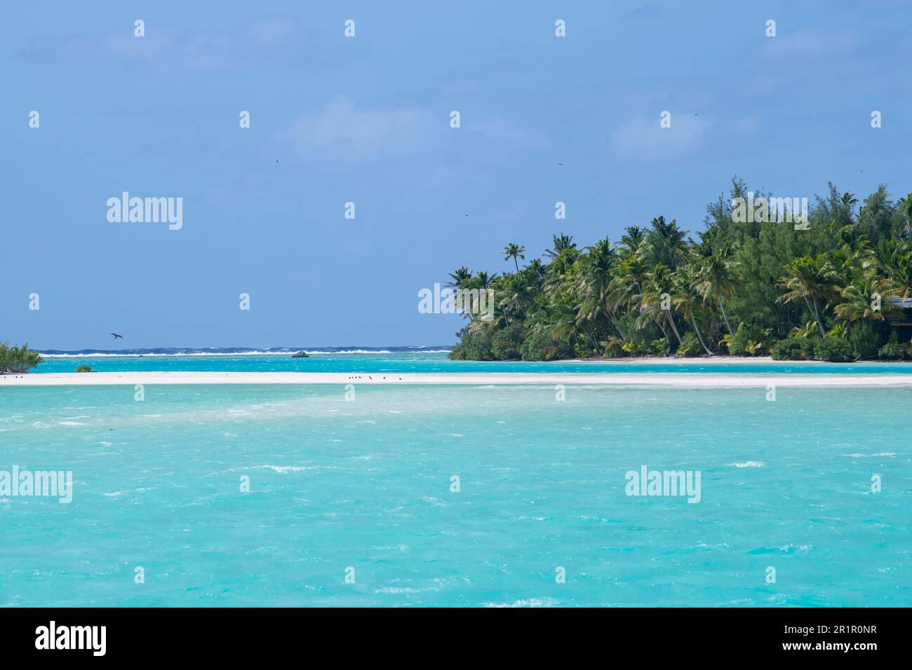 New Zealand, Cook Islands, Aitutaki, One Foot Island Stock Photo - Alamy