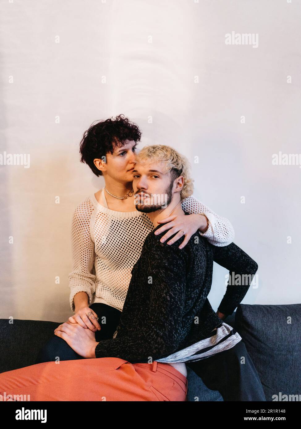 Non binary person on sofa hi-res stock photography and images - Alamy