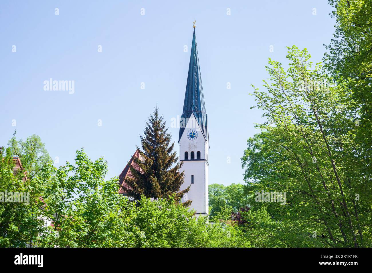 Church in Miesbach, Upper Bavaria, Bavaria, Germany, Europe Stock Photo ...