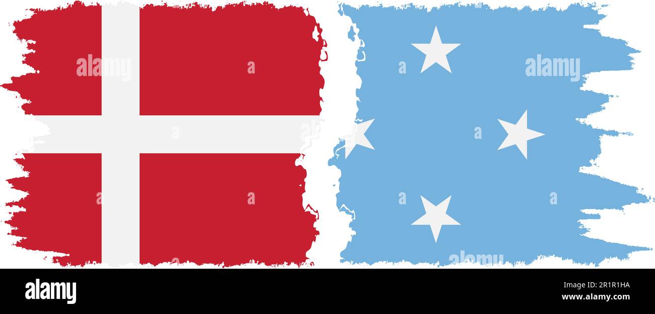 Federated states micronesia grunge flag Stock Vector Images - Alamy