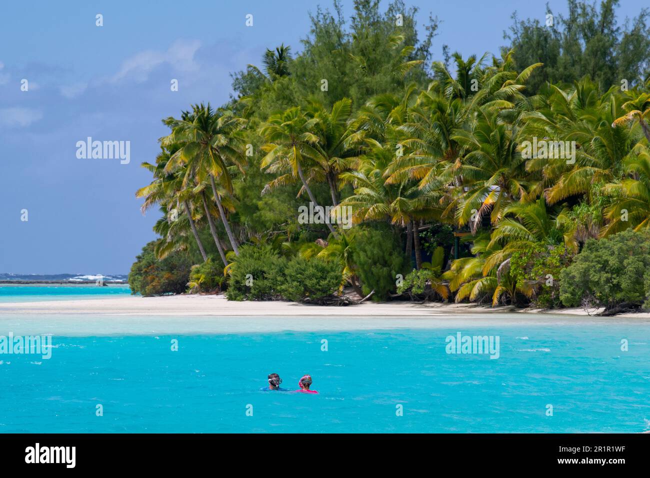 New Zealand, Cook Islands, Aitutaki, One Foot Island Stock Photo - Alamy