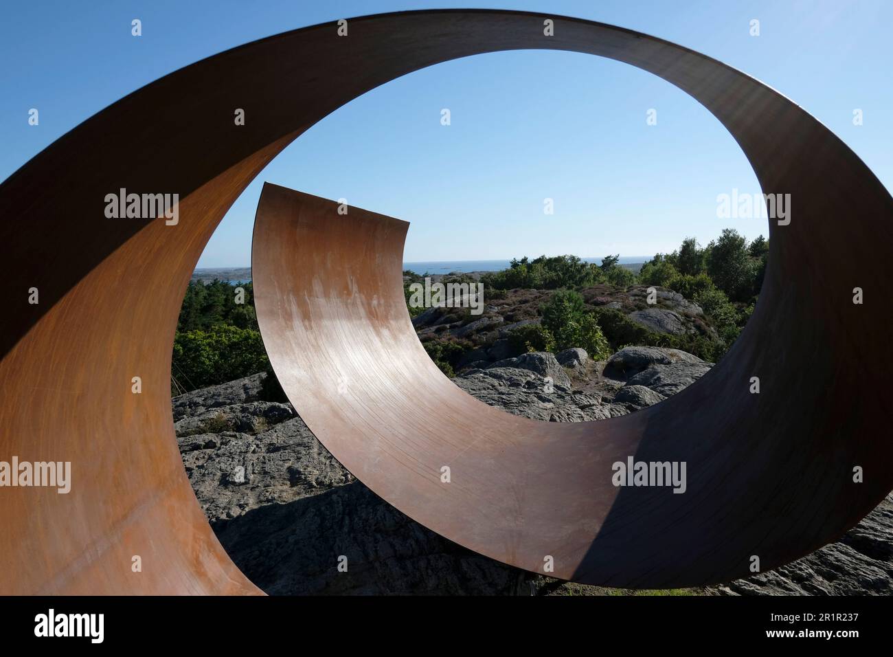 Sweden, Bohuslän, Pilane, sculpture, landscape, summer Stock Photo - Alamy