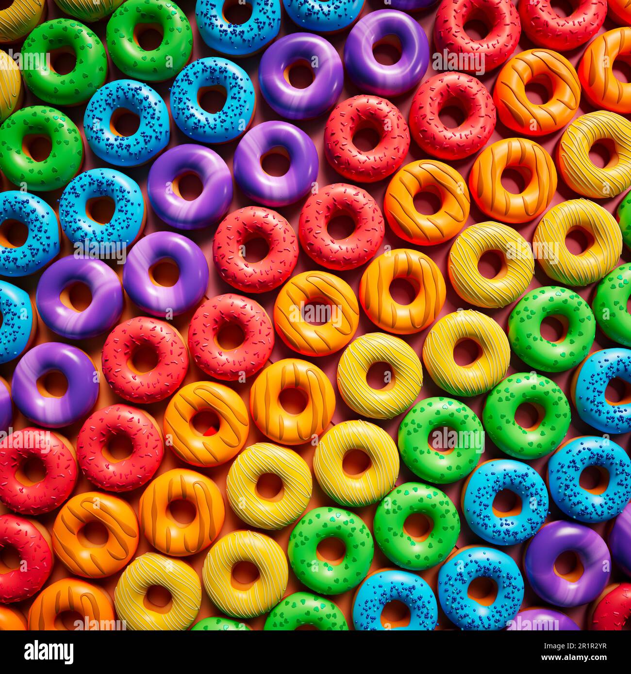 Colorful Donuts Wallpaper