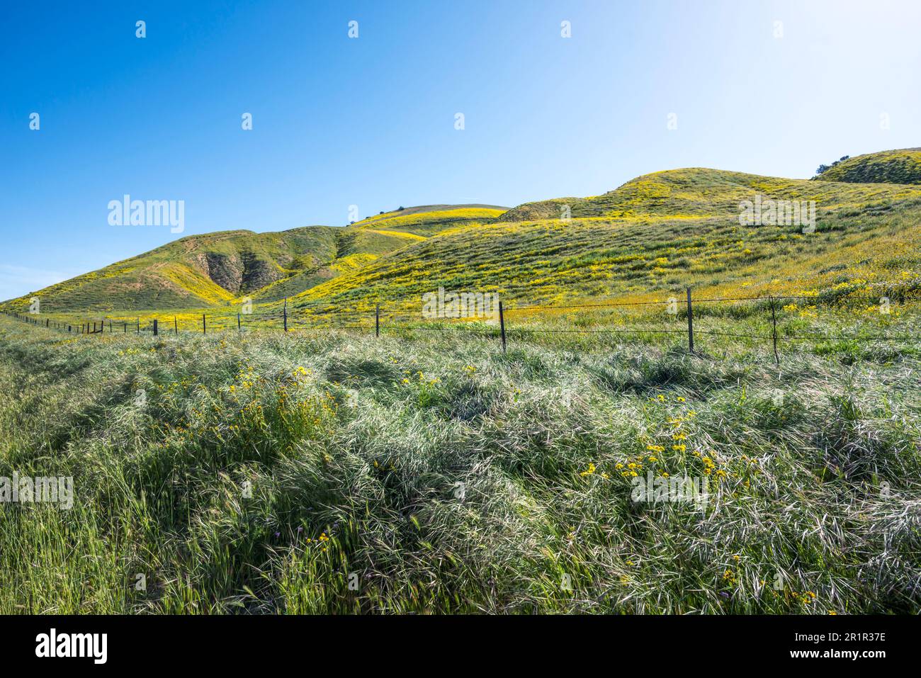 Views of the Temblor Range part of the California Coast Ranges in San ...