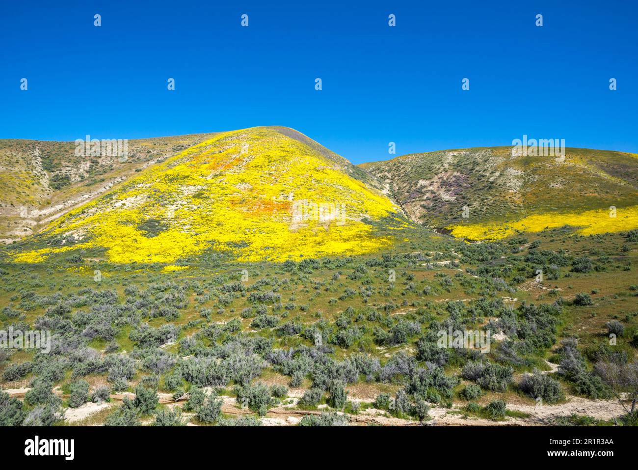 Views of the Temblor Range part of the California Coast Ranges in San ...