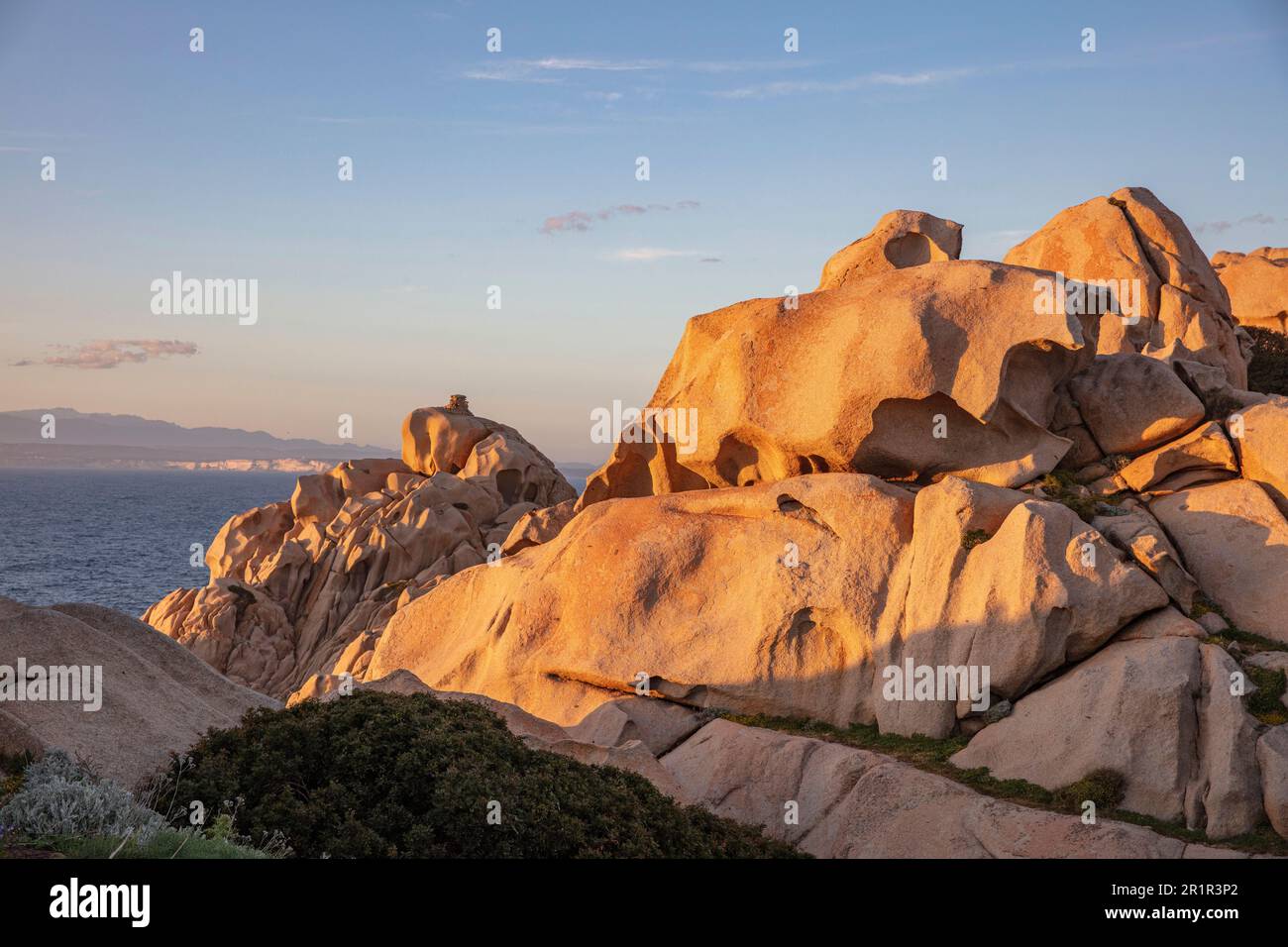 Italy, Sardinia, rocky coast, sunset Stock Photo - Alamy