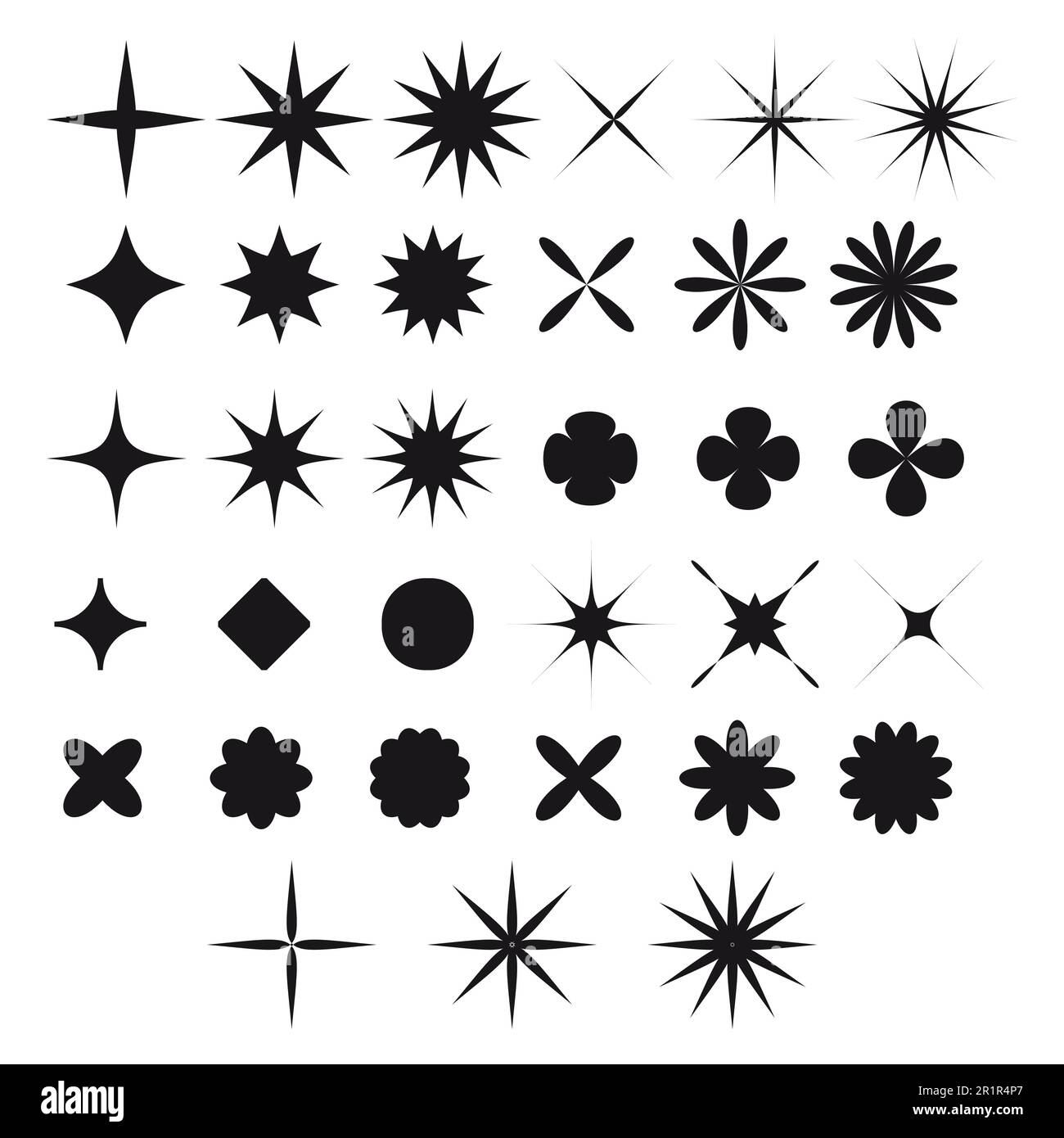 Swiss bauhaus y2k brutalist elements. Abstract geometric shapes, contemporary flower, star ...