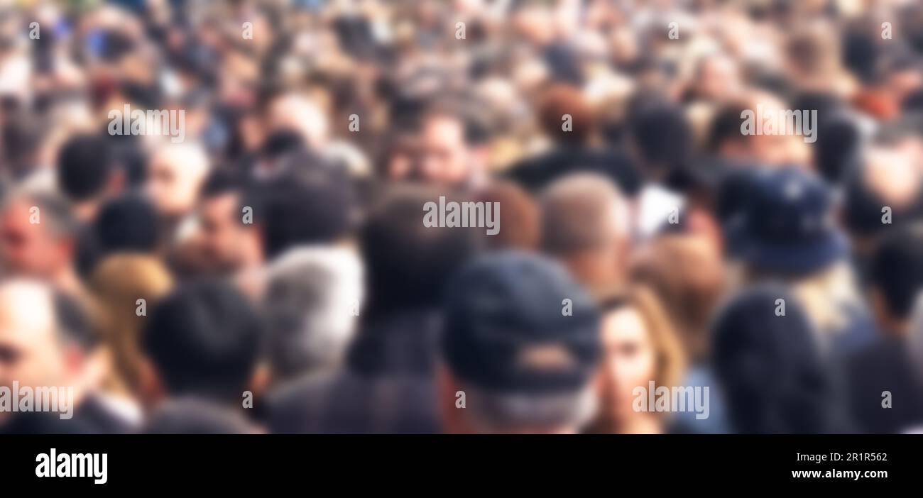 Blur crowd people on street hi-res stock photography and images - Alamy