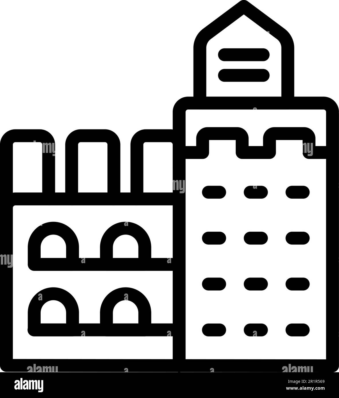 Culture building icon outline vector. Israel torah. David star Stock ...