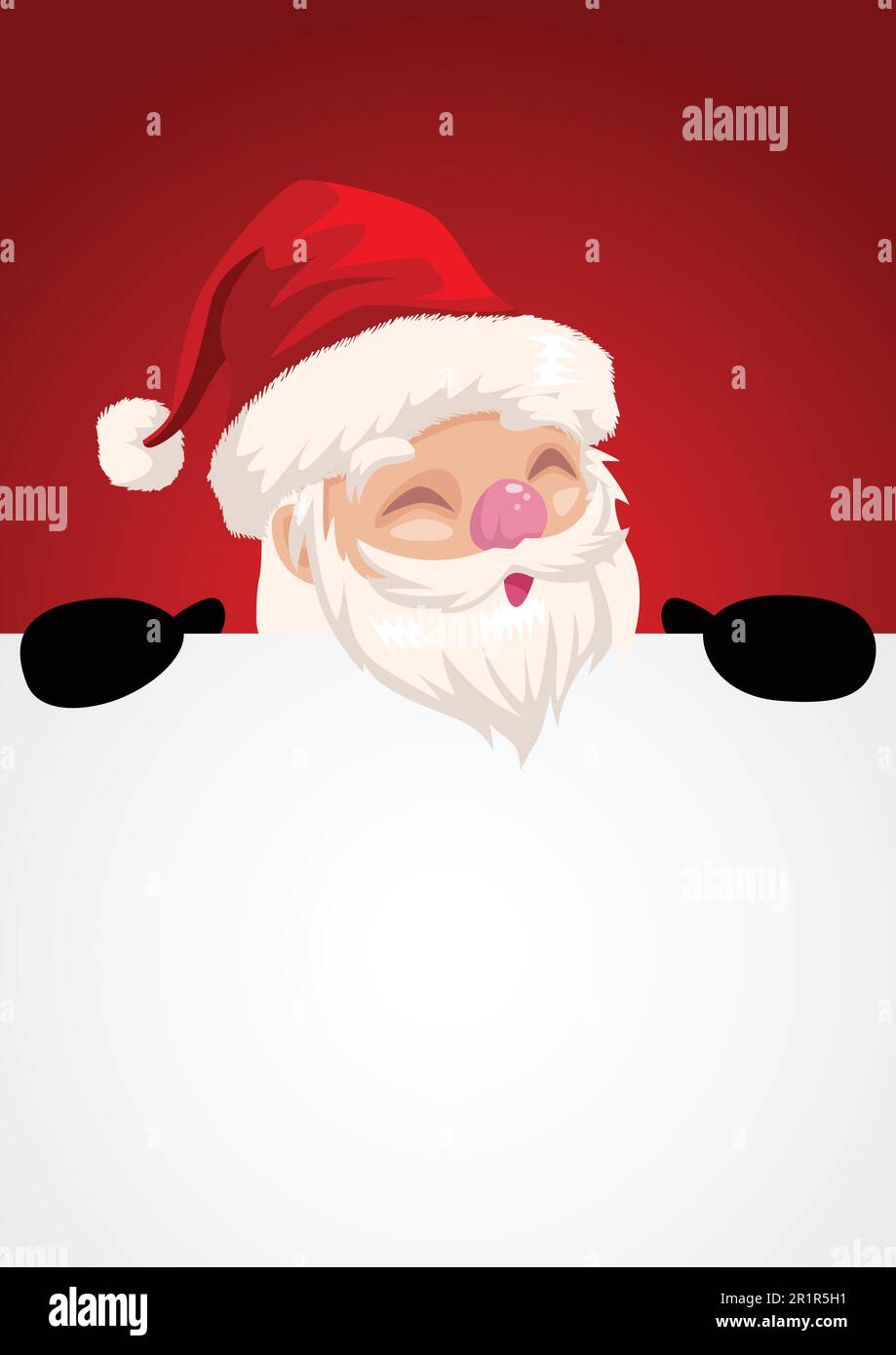 Cartoon illustration of a Santa Claus peeping Stock Vector Image & Art ...