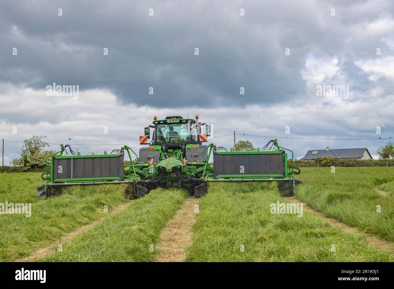 Kieran Crowley Agri cutting grass for silage near Kilbrittain, Co. Cork ...